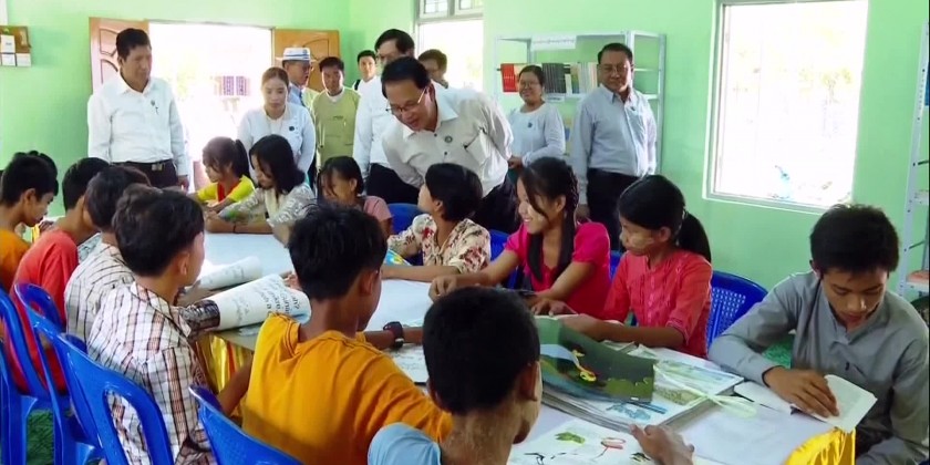 Library Visit: Union Minister visits libraries in Yangon and Bago Regions | Myanmar International TV